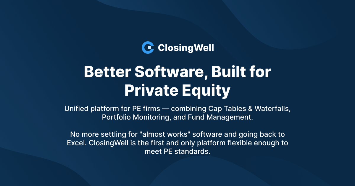 ClosingWell | Premium Software for Private Equity